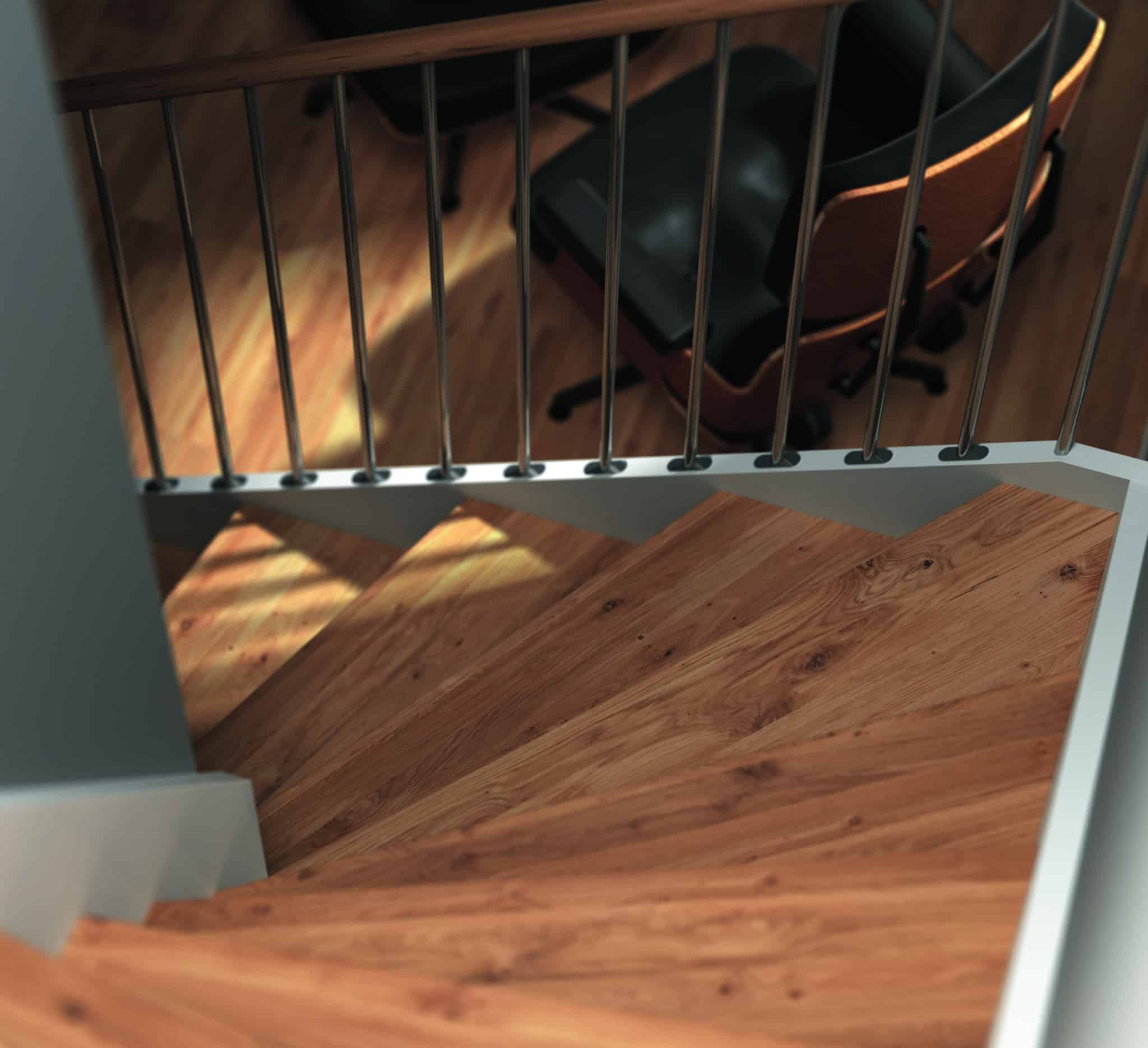 Trappsteg i massivt trä för trapprenovering | Duri